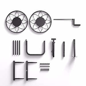 EVEAGE Garden Hose Reel Holder - Freestanding 360 Degree Rotate Reel, Heavy Duty Metal Stand, Support 150ft Water Hose of 5/8 Inches, Suitable for Outdoor Gardens, Lawns and Courtyards