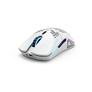(Mouse + Ceramic Feet) Glorious Model O Wireless Gaming Mouse (Matte White) + Glorious G-Floats Polished Ceramic Mouse Feet for O/O- Mouse (Bundle)