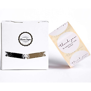 Professional Design for Business, 500 Thank You for Supporting My Small Business Stickers, 1.5" Round, Great for Online Retailers, Boutiques, Shops to Use on Bags, Gift Boxes and Envelopes