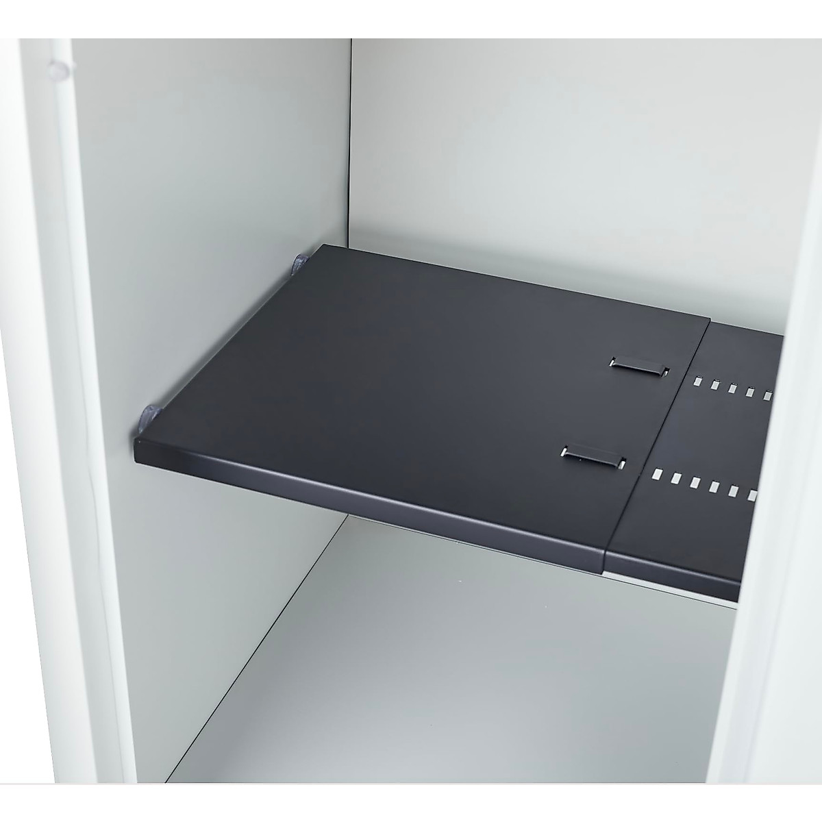 Adjustable Locker Organizer | METAL Locker Shelf | Heavy Duty Steel Locker Organizer for School & Gym | Shelf for Locker, Locker Divider | Locker Organizer Shelf Black 11-18'' (PATENT PENDING)