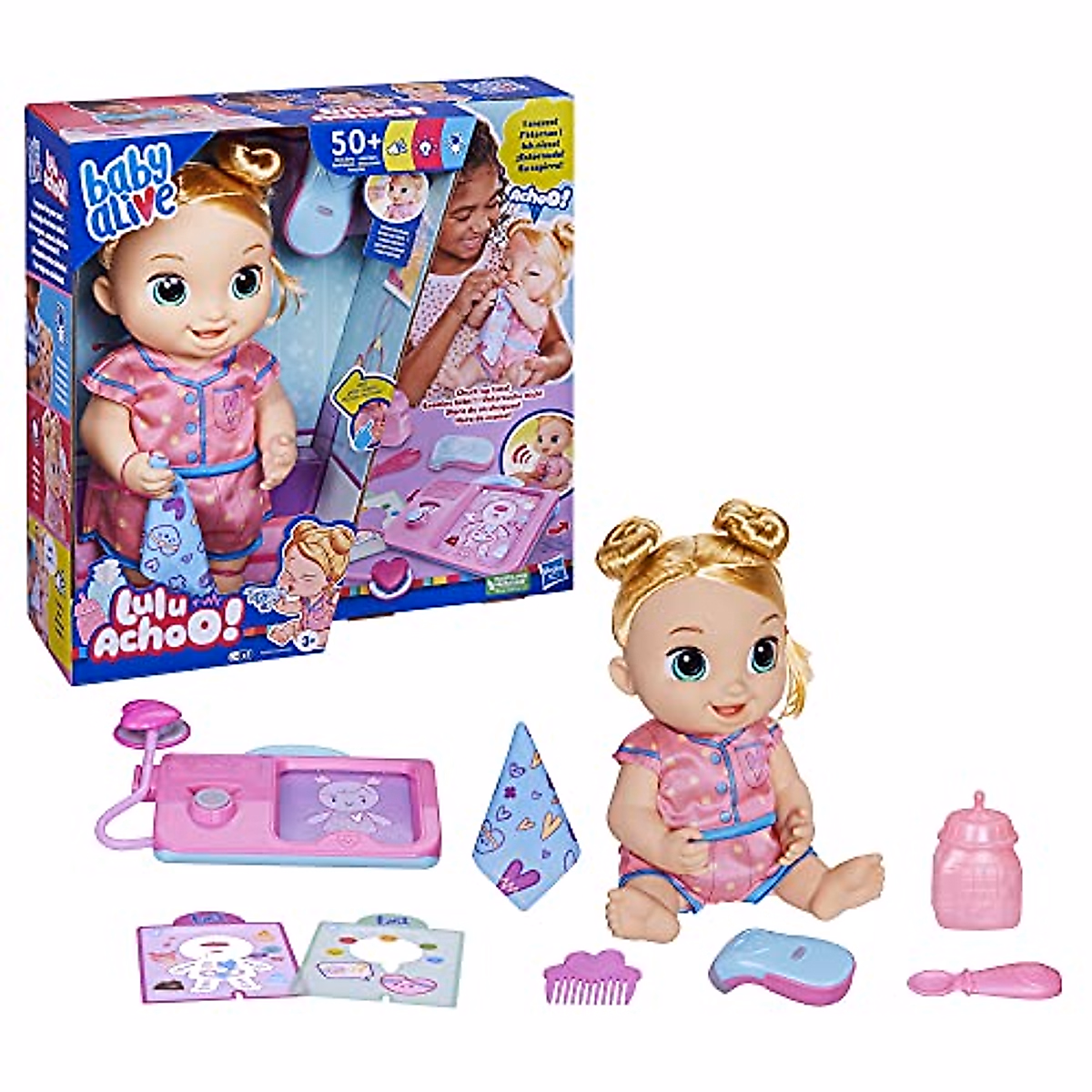 Baby Alive Lulu Achoo Doll, 12-Inch Interactive Doctor Play Toy with Lights, Sounds, Movements and Tools, Kids Ages 3 and Up, Blonde Hair