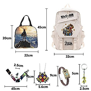 JKCUYTR 6pc anime backpack travel multipurpose backpack Waterproof casual Laptop Backpack(nylon18in)