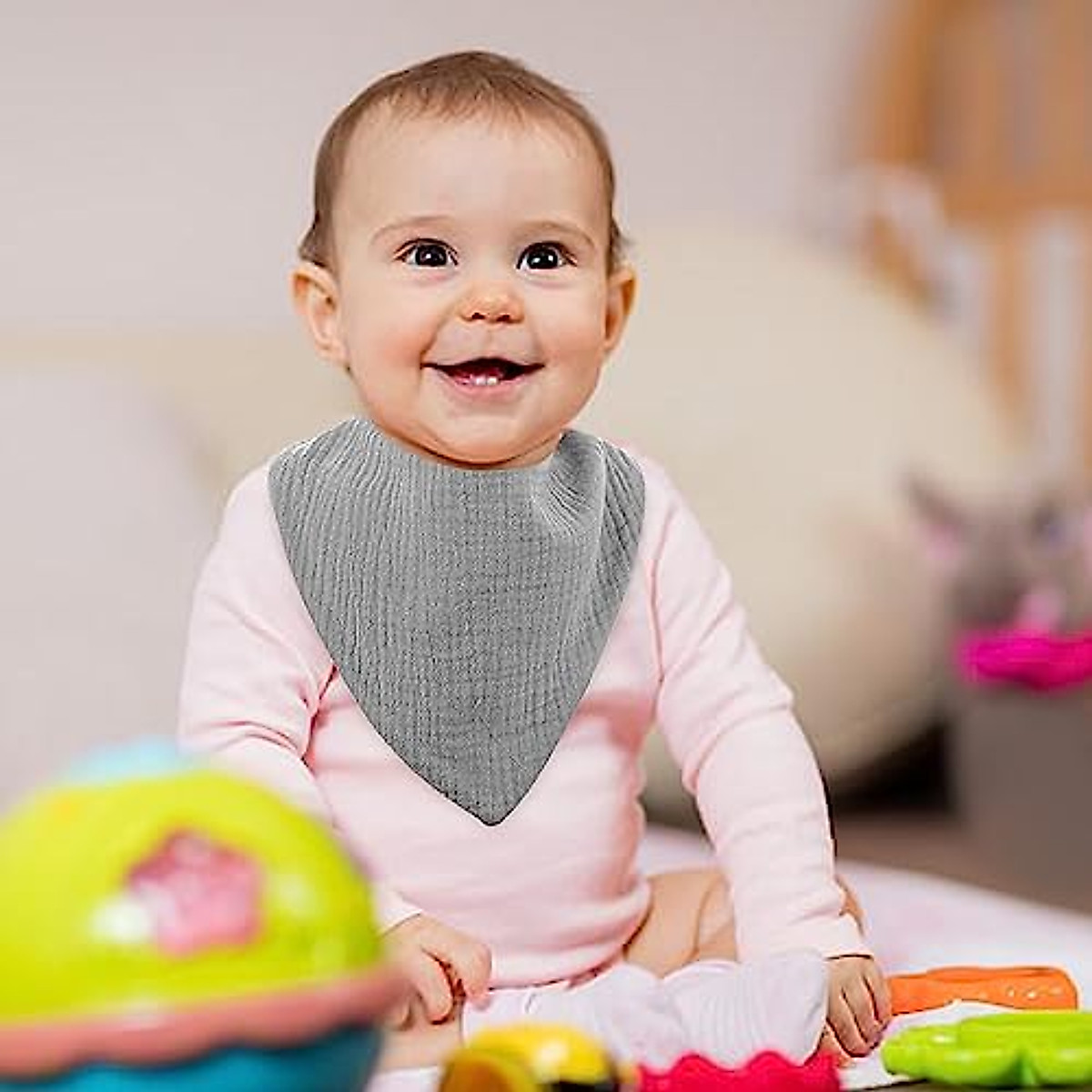 HBselect Muslin Baby Bibs 12 Pack Baby Bandana Bibs 100% Cotton for Unisex Boys Girls Absorbent Bib for Teething Drooling