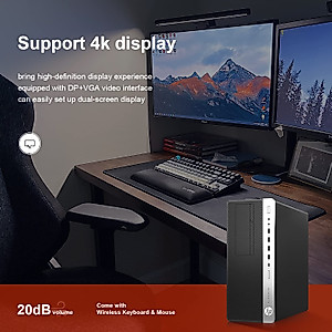 HP Tower Computer EliteDesk 800 G3 Tower Desktop PC i5-6500 Up to 3.60GHz 16GB DDR4 RAM 512GB NVMe SSD M.2 HDMI WiFi BT DVD Windows 10 Pro Wireless Keyboard & Mouse + TJJ Mouse Pad (Renewed)