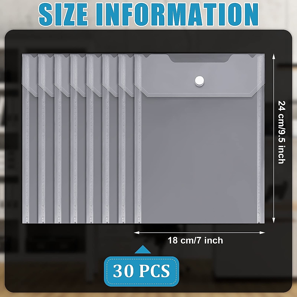 30 Pieces Large Stamp and Die Storage Pockets Clear Die Storage Envelopes Scrapbooking Storage Cutting Dies Stencil Organizer Holder Album Embossing Crafts Card Making Stamp Storage (7 x 9.4 Inch)