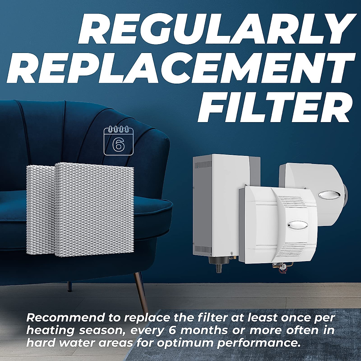 10 Replacement Water Panel Filter for Aprilaire Whole House Humidifier Pad Filters Models 110, 220, 500, 500A, 500M, 550, 550A, 558 Humidifier Replacement Wicks Filter,Furnace Humidifier Filter