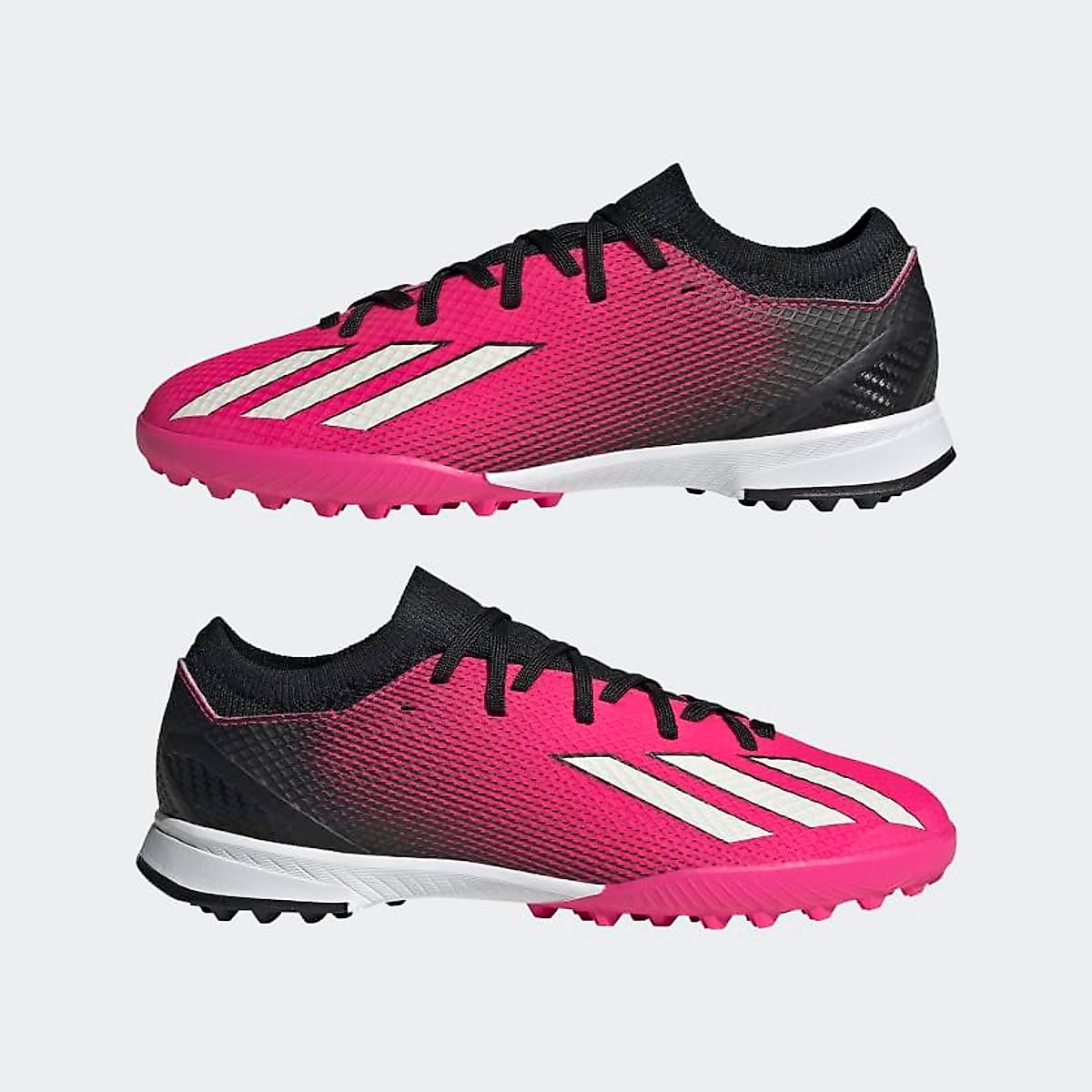 adidas X SPEEDPORTAL.3 Turf Soccer Shoe, Team Shock Pink/Zero Metallic/Black, 5.5 US Unisex Big Kid