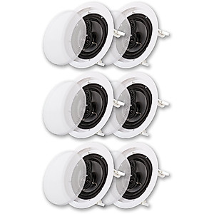 Acoustic Audio CS-IC63 in Ceiling 6.5" Speaker 3 Pair Pack 3 Way Home Theater 1800 Watt