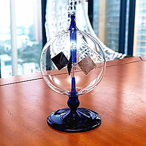 DORAMI Blue Solar Power Radiometer Sun Light Energy Crookes Spinning Vanes Windmill Gift Home Desk Decoration