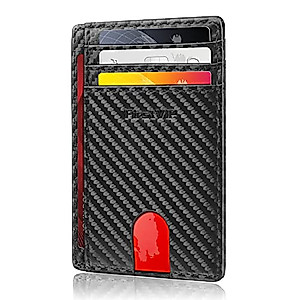 FirstVIP Ultra Slim Wallet for Men - Genuine Leather, RFID-Blocking, Lightweight, Includes Card Holders, Fade Resistant
