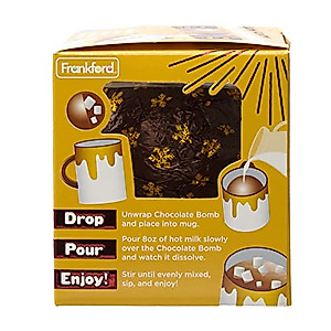 Hot Chocolate BOMB 4 Pack, Flavors include (1) Original Flavor Melting Ball, (1) Salted Caramel, (1) Double Chocolate, & (1) Peppermint Hot Cocoa Easter Basket Stuffer Gift By Frankford Candy