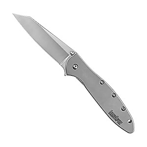 Kershaw Random Leek, 3 inch Sandvik 14C28N Stainless Steel Blade, SpeedSafe Opening, Reverse Tanto, 1660R,Silver