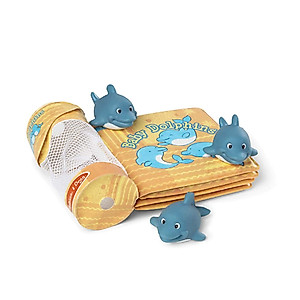 Melissa & Doug Childrenââ‚¬s Book - Float-Alongs: Baby Dolphins (Bath Book + 3 Floating Dolphin Toys)