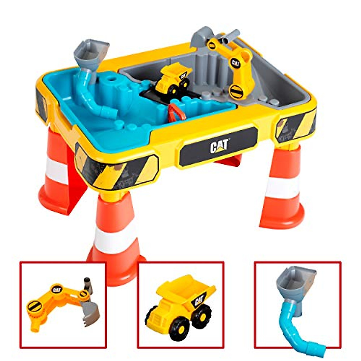 Klein Theo CAT Sand and Play Table Premium Toys for Kids Ages 3 Years & Up