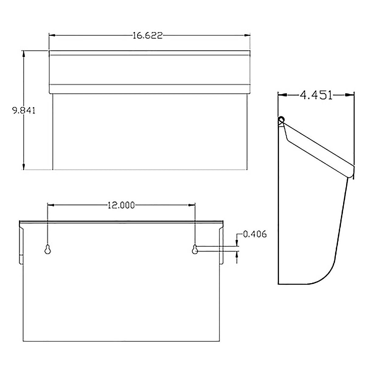 Architectural Mailboxes Woodlands Medium Capacity, Galvanized Steel Wall Mount Mailbox, White