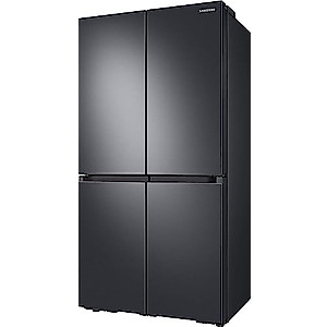 SAMSUNG RF23A9071SG 36 Inch Smart Freestanding Counter Depth 4 Door French Door Refrigerator in Black Stainless Steel