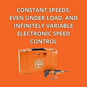 Fein MultiMaster MM 700 Max Oscillating Multitool Set - Ideal for Swift Progress in Interior Construction and Renovation Projects - 450 W Consumption, 250 W Output, 10,000-19,500 OPM - 72296862090