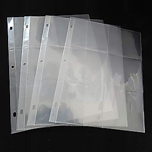 Zentangle Tiles Storage Pages for 3.5"x3.5" Zentangle Artist Tiles - 6 Pocket Top Loading for 3-Ring Binders / 20 Pages per Pack/Holds 240 Zentangle Tiles