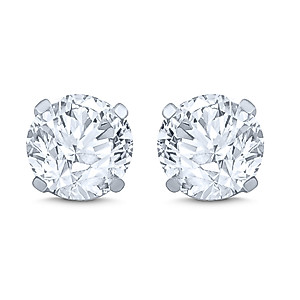 14k White Gold Diamond Stud Earring (1/4 cttw, J-K Color, I2I3 Clarity)