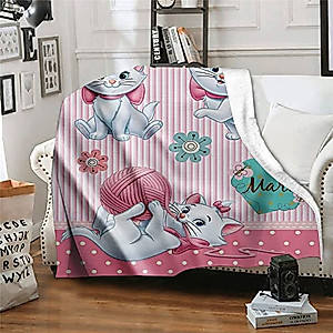 Cartoon Printing Throw Blanket All Seasons Flannel Fleece Blanket Soft and Warm Plush Blankets for Couch Sofa Bed Camping Travel 40"x50"