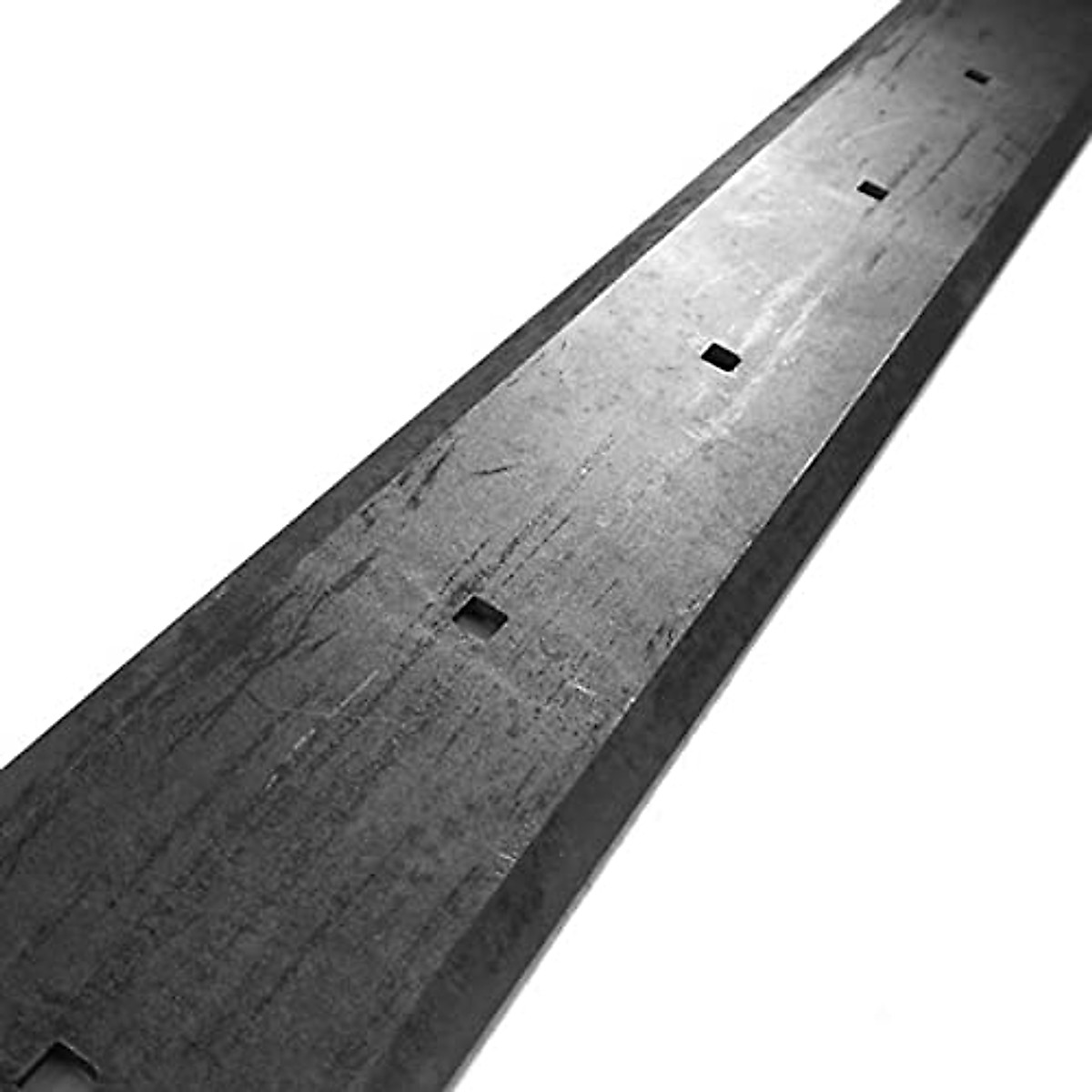 Titan Attachments 74in Hardened Carbon Steel Cutting Edge, Reversible Double Edge, Unpainted Weld-On or Bolt-On Once Holes are Drilled