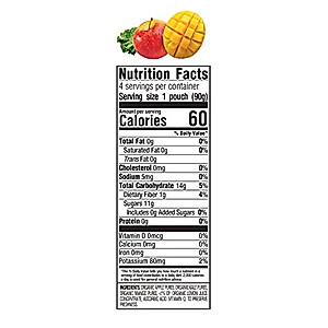 HAPPYKID Organics Organic Kid Snack, Apple, Kale, & Mango, 3.17 Ounce Pouch, Pack of 16 (Packaging May Vary)