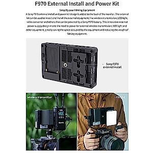 FEELWORLD F6 Pro +Battery +Charger+Carry Case 5.5 Inch 1600nits Touchscreen DSLR Camera Field Monitor with 3D LUT F970 External Kit Install for Power Wireless Transmission FHD 1920x1080 4K HDMI