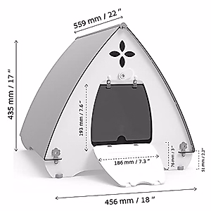 Palram Pets Daisy Outdoor Cat House for Winter, Shelter for Feral Cats, Great for Cats and Rabbits and Small Animals, Raised Floor, Weatherproof