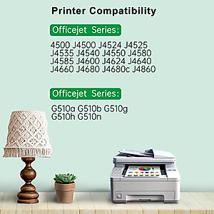 SAILNER 901 Black Ink Cartridges Remanufactured Ink Cartridge Replacement for HP 901 901XL 901 XL Black Ink use with HP OfficeJet 4500 J4500 Series J4580 J4680 Printer 2 Pack 901XL Ink Cartridges