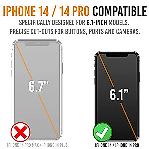 Alpatronix Battery Case for iPhone 14 Pro and iPhone 14 (6.1 inch), Strong Slim Portable Protective Extended Charging Cover Compatible with Wireless Charging, Apple Pay, CarPlay (BX14Pro) – Black
