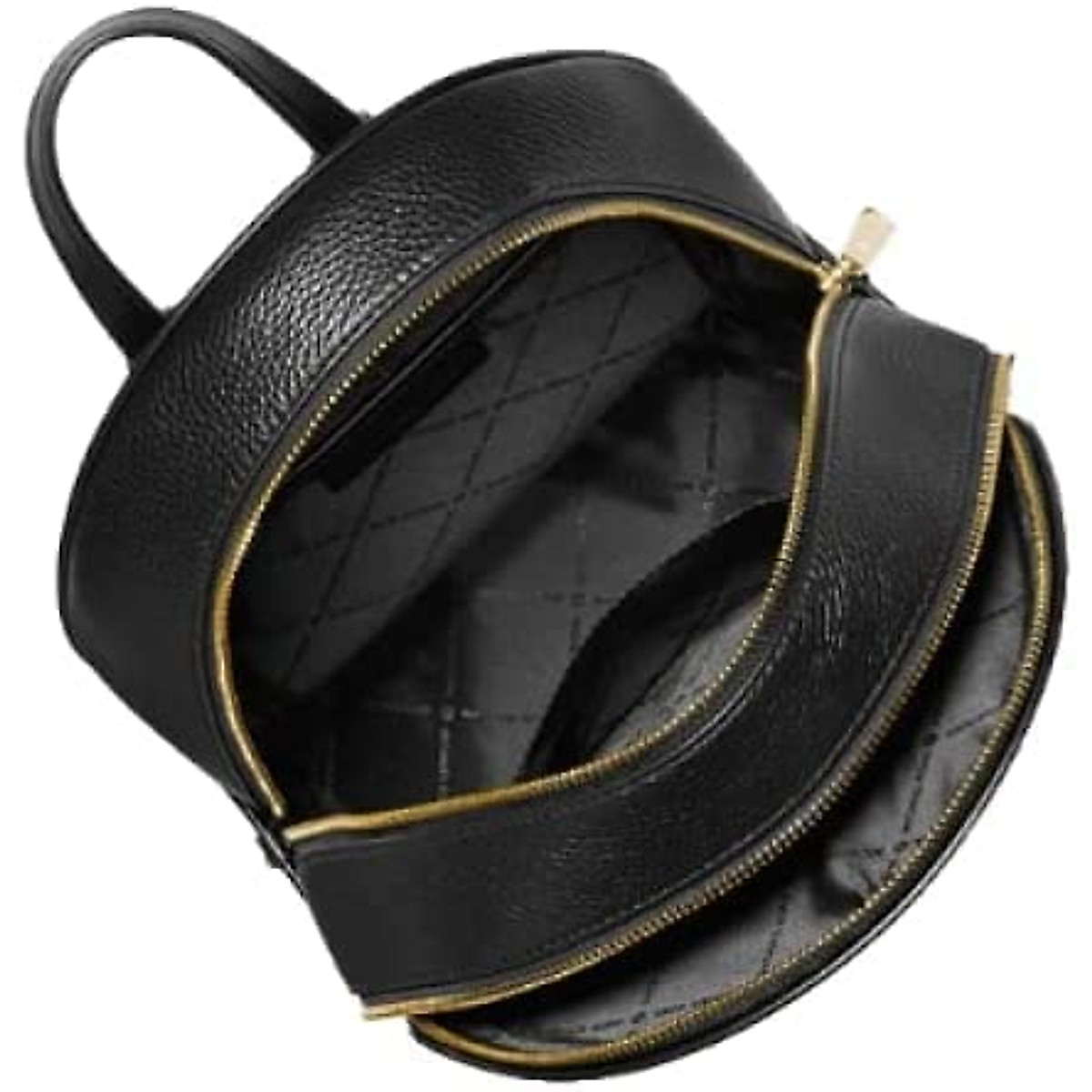 Michael Kors 35T1G4AB2L Black With Gold Hardware Adina Medium Pebbled Leather Backpack