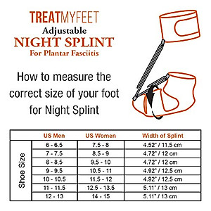 Plantar Fasciitis Night Splint, Breathable Plantar Fasciitis Support w/Advanced Stretching Mechanism – Orthotics Support for Achilles Tendonitis, Drop Foot & Pain (Men - 8-8.5, Women - 9.5-10)