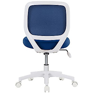 Realspace® Adley Mesh/Fabric Low-Back Task Chair, Blue/White