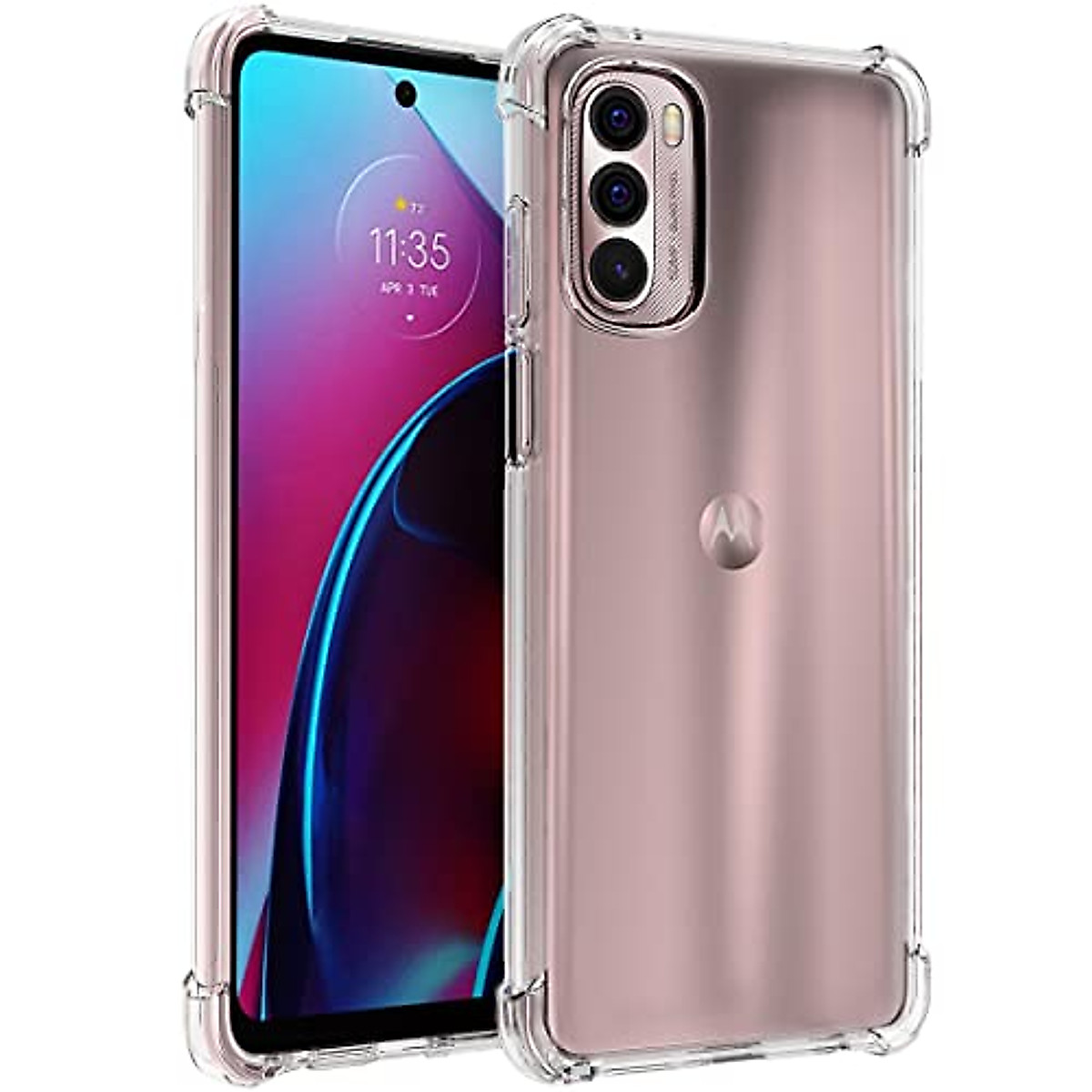 Osophter for Moto G Stylus 2022 Case: Clear Transparent Reinforced Corners TPU Shock-Absorption Flexible Cell Phone Cover for Motorola Moto G Stylus 4G 2022(Clear)