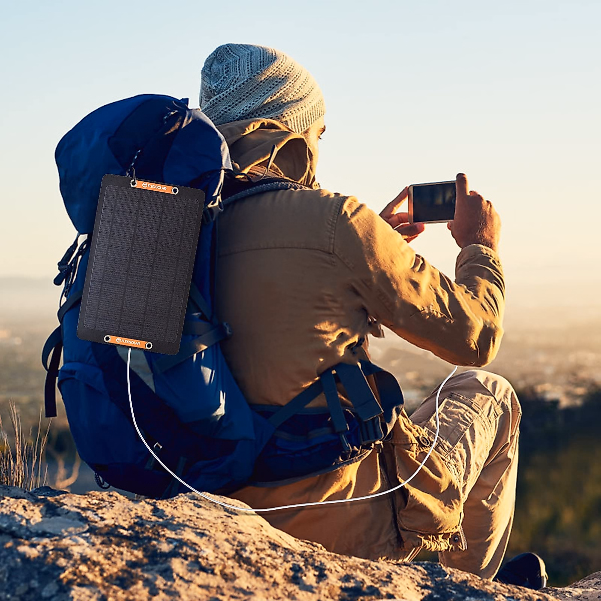 FlexSolar 2 Packs Mini USB Solar Panel Small 5V 6W Solar Chargers with High Performance Monocrystalline for Camera,Water Pump,Small Fan,Bicycle,Power Bank,Camping Lanterns