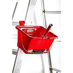HANDy Paint Products Pro-Go Bucket Paint and Tool Bucket with Brush Holder That Attaches to Most Ladders, 1 Gallon, Red