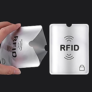 Prasacco 24 Pcs RFID Blocking Sleeves Credit Card Sleeves Set Card Protector Identity Anti Theft Passport Protectors for Women Men