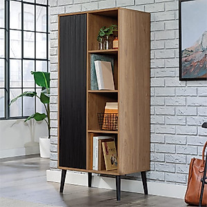 Sauder Ambleside Engineered Wood/Metal Storage Cabinet in Serene Walnut
