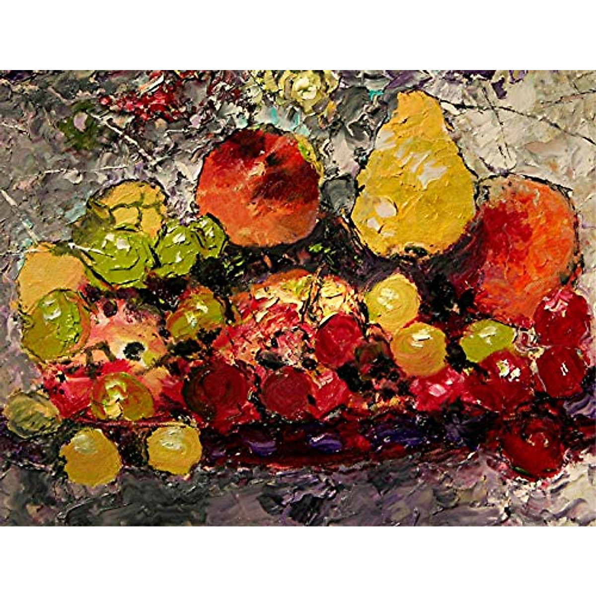 (SOLD) The Still Life - fruit and flower still life by internationally renown painter Andre Dluhos