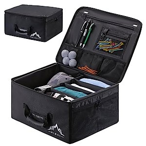 HIMAL HIMAL Golf Trunk Organizer -Collapsible & Foldable Golf Travel Storage，Waterproof Car Golf Bag with Independent Ventilation Compartment for 1 Pair Shoes