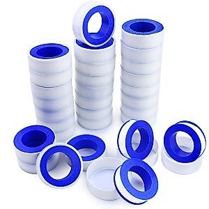 SKPPC Adhesive Tape 30 Pieces, 1/2 Inch Teflon Tape for Plumbing, Waterproof Seal Tape for Thread Pipe, Air Head, 0.5 x 394 Inch, White