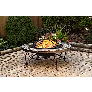 Pleasant Hearth OFW707RI fire Pit, Rubbed Bronze