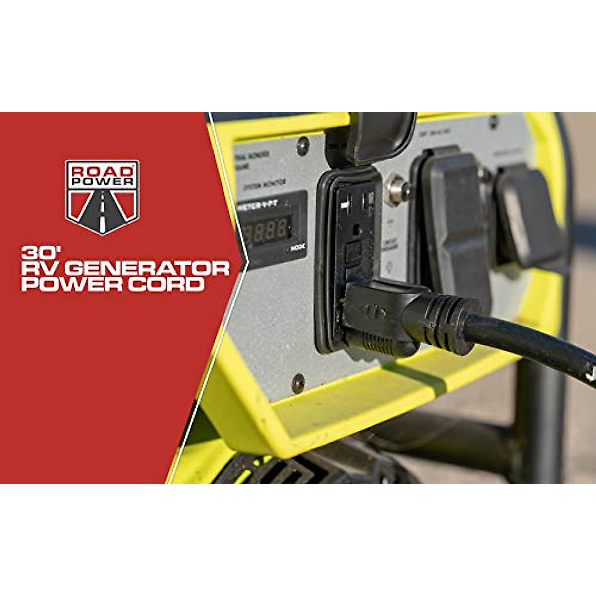 Southwire 65038901 14/3 25-Ft. Generator Power Cord; Black