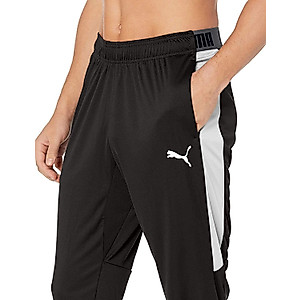 PUMA mens Speed Pants, Black/White, Large US