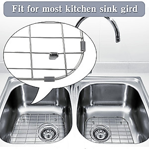 40 Pieces Hard Rubber Feet for Sink Grid Sink Protecter Rubber Grid Kitchen Sink Wire Protective Rack Feet Grate Rubber Wire Bumper Replacement Protector Parts for Kitchen Rack (Gray)