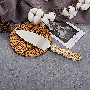 TRUE LOVE GIFT Wedding Cake Knife and Server Set Bride and Groom 2-Piece Dessert Set Party Wedding Anniversary Celebration