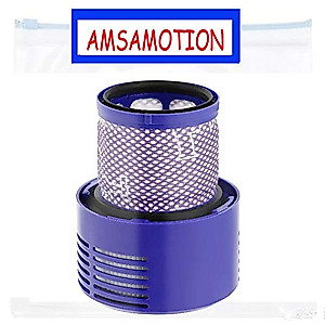AMSAMOTION V10 Filters Replacement For Dyson Cyclone Series, Cyclone V10 Absolute, Cyclone V10 Animal, Cyclone V10 Motorhead, Cyclone V10 Total Clean, SV12, Replaces Part # 969082-01