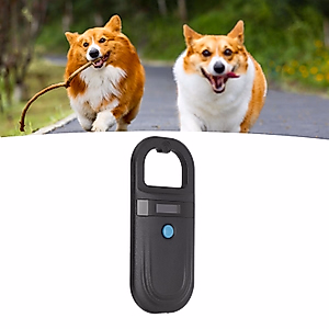 Pet Microchip Reader, FDX B Animal Universal Microchip Tag Reader Scanner, Pet Microchip Scanner, 300mAh (Black)