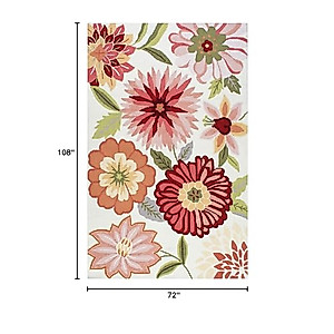 nuLOOM Hand Tufted Palm Springs Area Rug, 6' x 9', Pink