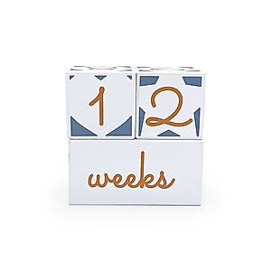 Baby Monthly Milestone Blocks Gender Neutral for Baby Boy and Girl Age Blocks for Photo Props Baby Milestone Blocks with Baby Milestone Board